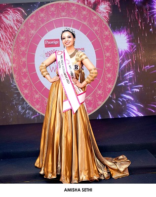 Amisha Sethi Crowned as the Winner of Prestige Haut Monde Mrs India ...