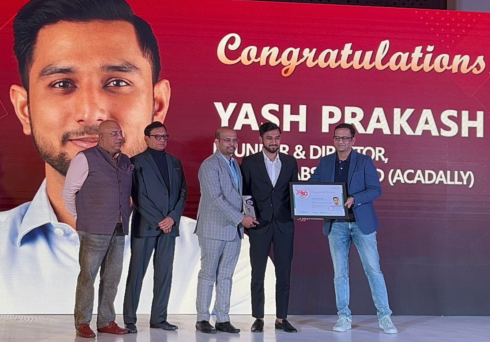 Yet Another Recognition for AcadAlly; Founder & Director, Yash Prakash ...